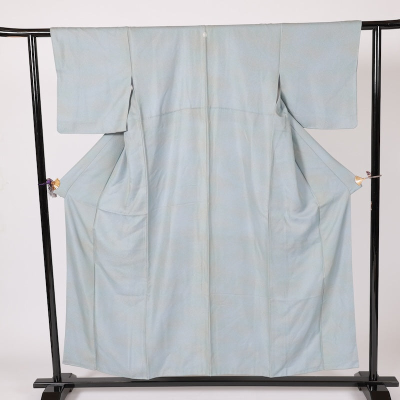 Color Kimono Konashi Blue and Gold Single Pattern Maruni Mokyuri B398 ...